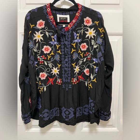 Johnny Was | Tops | Johnny Was Embroidered Blouse Size S | Poshmark